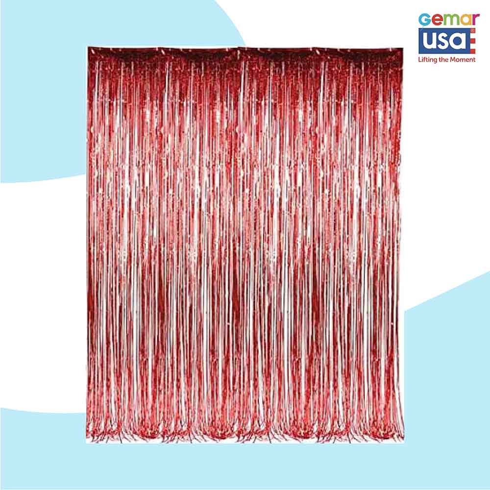 Red Foil Party Curtain 36×96 inch 769299 – Gemar Usa