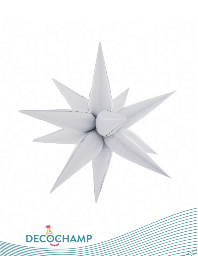 Starburst Balloons White 26" (10 UNITS) - Gemar Usa