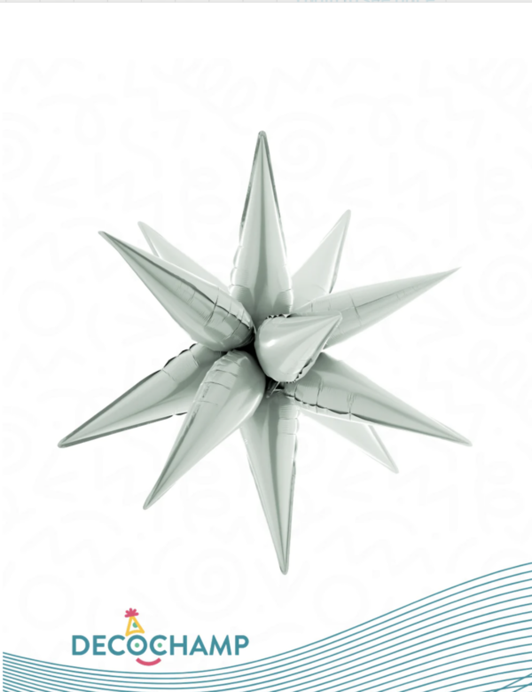 Starburst Balloons White Eucalyptus 40" (10 UNITS) - Gemar Usa