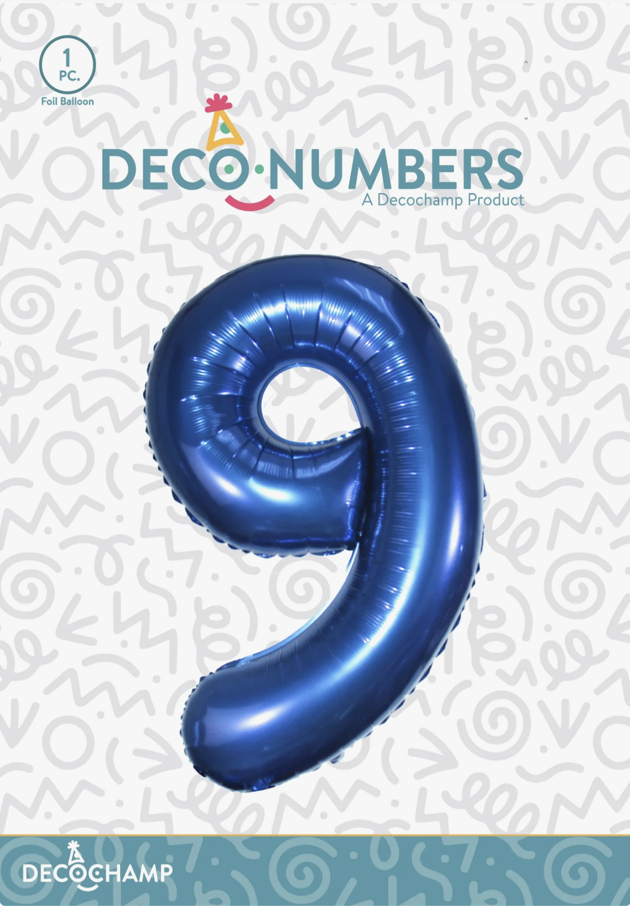 DECO NUMBER 9 NAVY BLUE 34IN - Gemar Usa