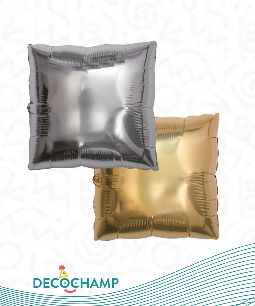 DECO SQUARE LUXURIOUS GOLD & SILVER 24IN BY DECOCH - Gemar Usa